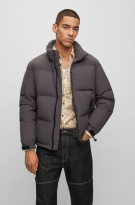 HUGO - Regular-fit water-repellent puffer jacket with stacked logo ...