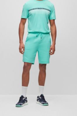 BOSS - Regular-fit shorts with multi-colored logos