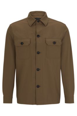 BOSS - Relaxed-fit jacket in water-repellent performance-stretch fabric ...
