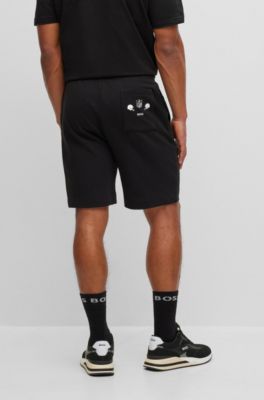 BOSS - BOSS x NFL cotton-terry shorts with collaborative branding ...