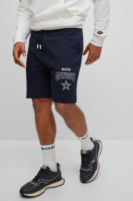 BOSS - BOSS x NFL cotton-terry shorts with collaborative branding - Cowboys