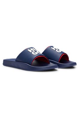 HUGO - Slides with logo-branded straps
