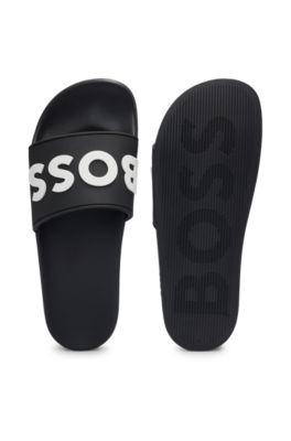 BOSS - Italian-made slides with raised logo