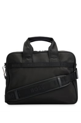 BOSS - Document case with logo plate - Black