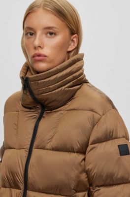 BOSS - Regular-fit puffer jacket in lustrous fabric