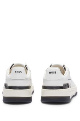 BOSS - Deportivas estilo baloncesto en piel con malla decorativa ...