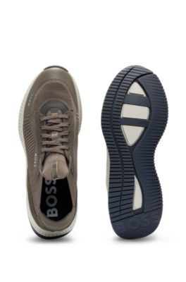BOSS - Deportivas tipo calcetín con empeine de punto y suela con dibujo ...