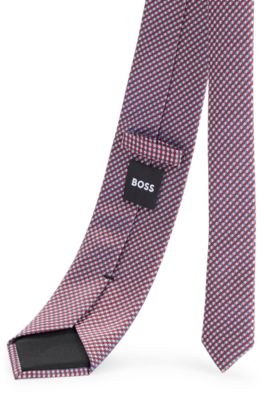 BOSS - Silk-blend tie with jacquard pattern
