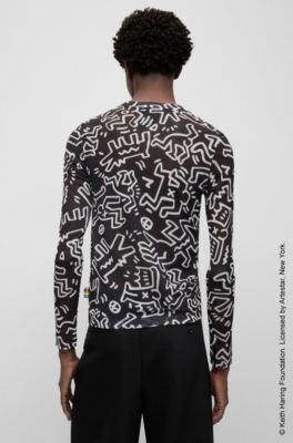 BOSS - BOSS x Keith Haring gender-neutral slim-fit top with special ...