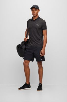 BOSS - BOSS x Matteo Berrettini slim-fit polo shirt with monograms