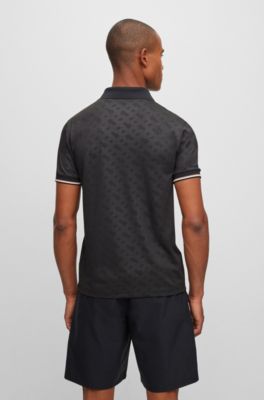 BOSS - BOSS x Matteo Berrettini slim-fit polo shirt with monograms