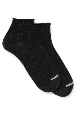 HUGO - Two-pack of socks with metalized fibers - Black