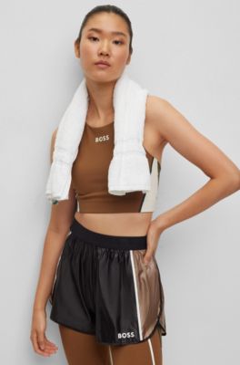 BOSS - BOSS x Alica Schmidt logo sports bra with color-blocking