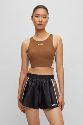 BOSS - BOSS x Alica Schmidt logo sports bra with color-blocking