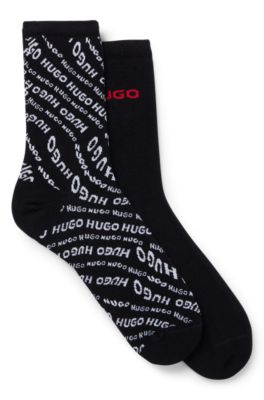 HUGO - Two-pack of quarter-length socks - Black