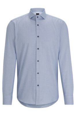 BOSS - Regular-fit shirt in structured cotton
