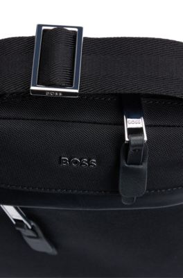 BOSS - Bolso mensajero de material con estructura y letras de logotipo