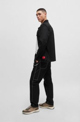 HUGO - Mixed-material trainers with EVA-rubber outsole - Light Grey