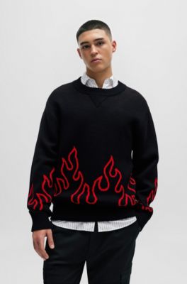 Sweater with flames online