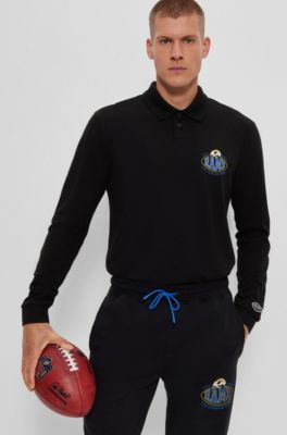 BOSS - BOSS x NFL long-sleeved polo shirt with collaborative branding