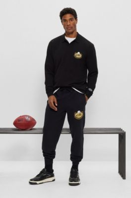 BOSS - BOSS x NFL long-sleeved polo shirt with collaborative branding ...