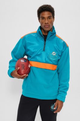BOSS - BOSS x NFL zip-neck sweatshirt with collaborative branding ...