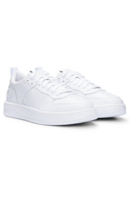 HUGO - Mixed-material trainers with raised logo - White