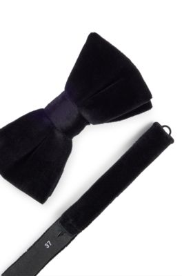 BOSS - Bow tie in cotton velvet