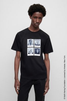 BOSS - BOSS x Keith Haring gender-neutral T-shirt with photographic ...