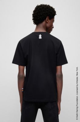 BOSS - BOSS x Keith Haring gender-neutral T-shirt with photographic ...
