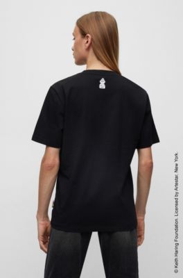 BOSS - BOSS x Keith Haring gender-neutral T-shirt with photographic ...
