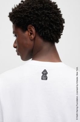 BOSS - BOSS x Keith Haring gender-neutral T-shirt with photographic ...