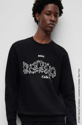 BOSS - BOSS x Keith Haring gender-neutral cotton-blend sweatshirt with ...
