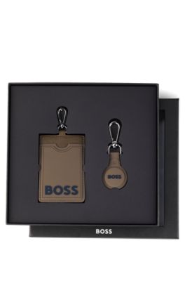 BOSS - Set de regalo con tarjetero y funda AirTag de la marca - Marrón ...