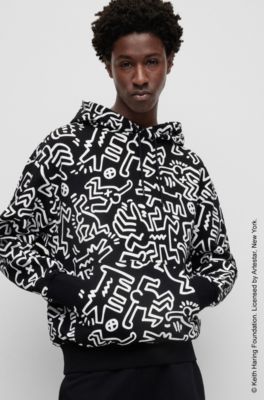 BOSS - Prenda con capucha BOSS x Keith Haring de algodón con ...
