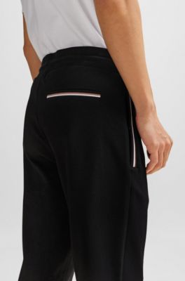 BOSS - Tracksuit bottoms with signature-stripe trims