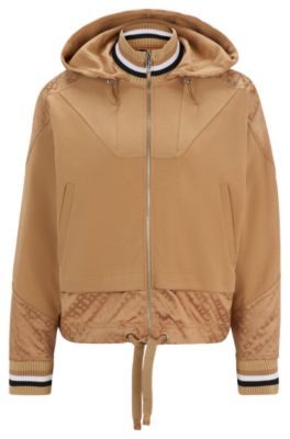 BOSS - Hybrid jacket with monogram patches