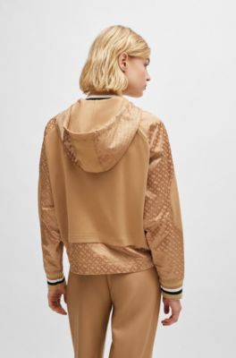 BOSS - Hybrid jacket with monogram patches