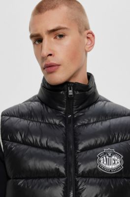 BOSS - BOSS x NFL water-repellent padded gilet with collaborative ...