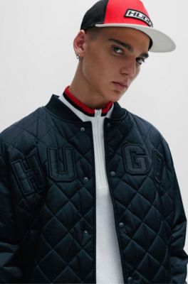 HUGO - Trucker cap in cotton twill with racing-inspired details