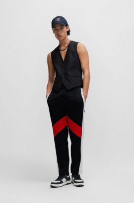 HUGO - Extra-slim-fit waistcoat with flame artwork