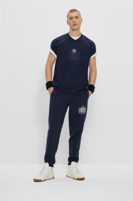 BOSS - BOSS x NFL oversize-fit T-shirt with collaborative branding ...