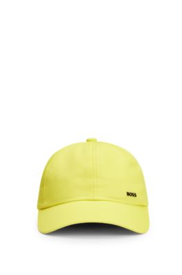 BOSS - Water-repellent six-panel cap with metal logo - Yellow
