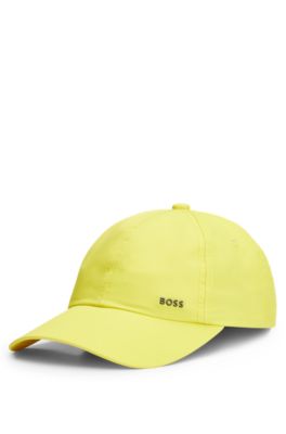 BOSS - Water-repellent six-panel cap with metal logo - Yellow