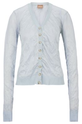 BOSS - Cárdigan de botones con efecto arrugado