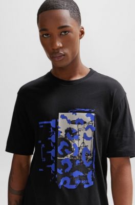 BOSS - Cotton-jersey T-shirt with music-inspired print