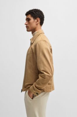 BOSS - Regular-fit jacket in suede