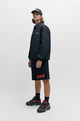 HUGO - Skate-inspired trainers in mixed materials