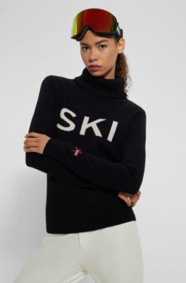 BOSS - BOSS x Perfect Moment slogan sweater in virgin wool - Black
