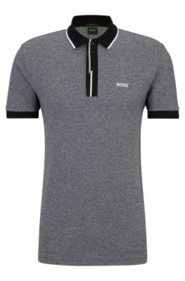 BOSS - Cotton-piqué polo shirt with embroidered logo
